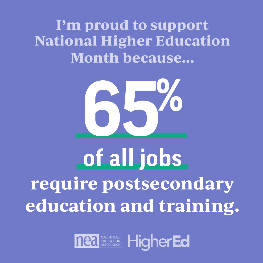 National Higher Education Month | NEA.org/NHEM